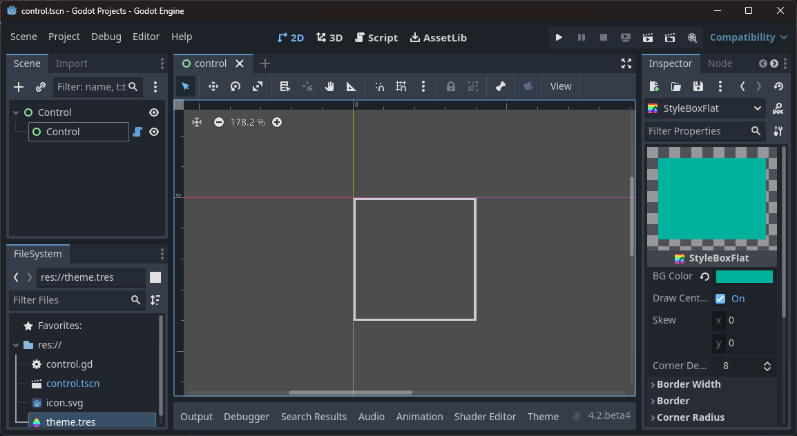 Drawing a StyleBox that was set in the theme in _draw() draws a default StyleBox instead · Issue ...