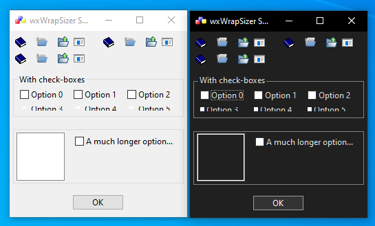 Incorrect positioning and graphical artifacts of wxStaticBoxSizer with empty text label when WX ...