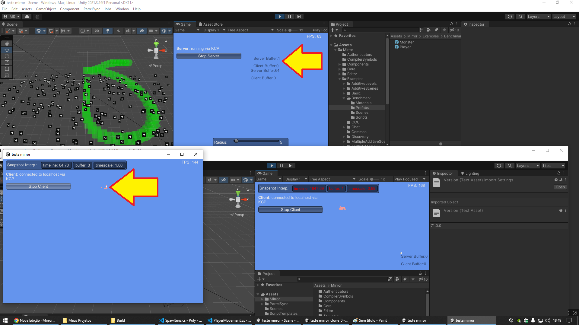 Problem with Player update in NetWorkTransform Component when using ...