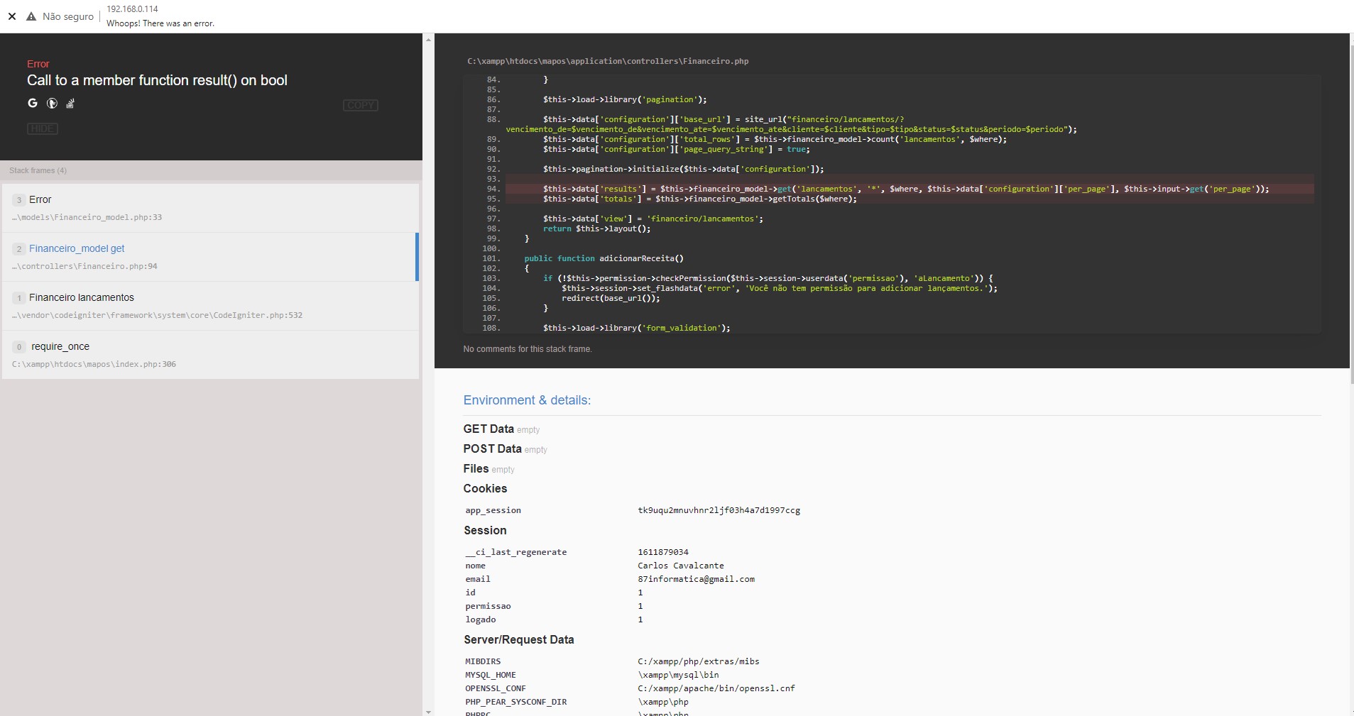 Não gera e não fatura pagamentos · Issue #1191 · RamonSilva20/mapos · GitHub