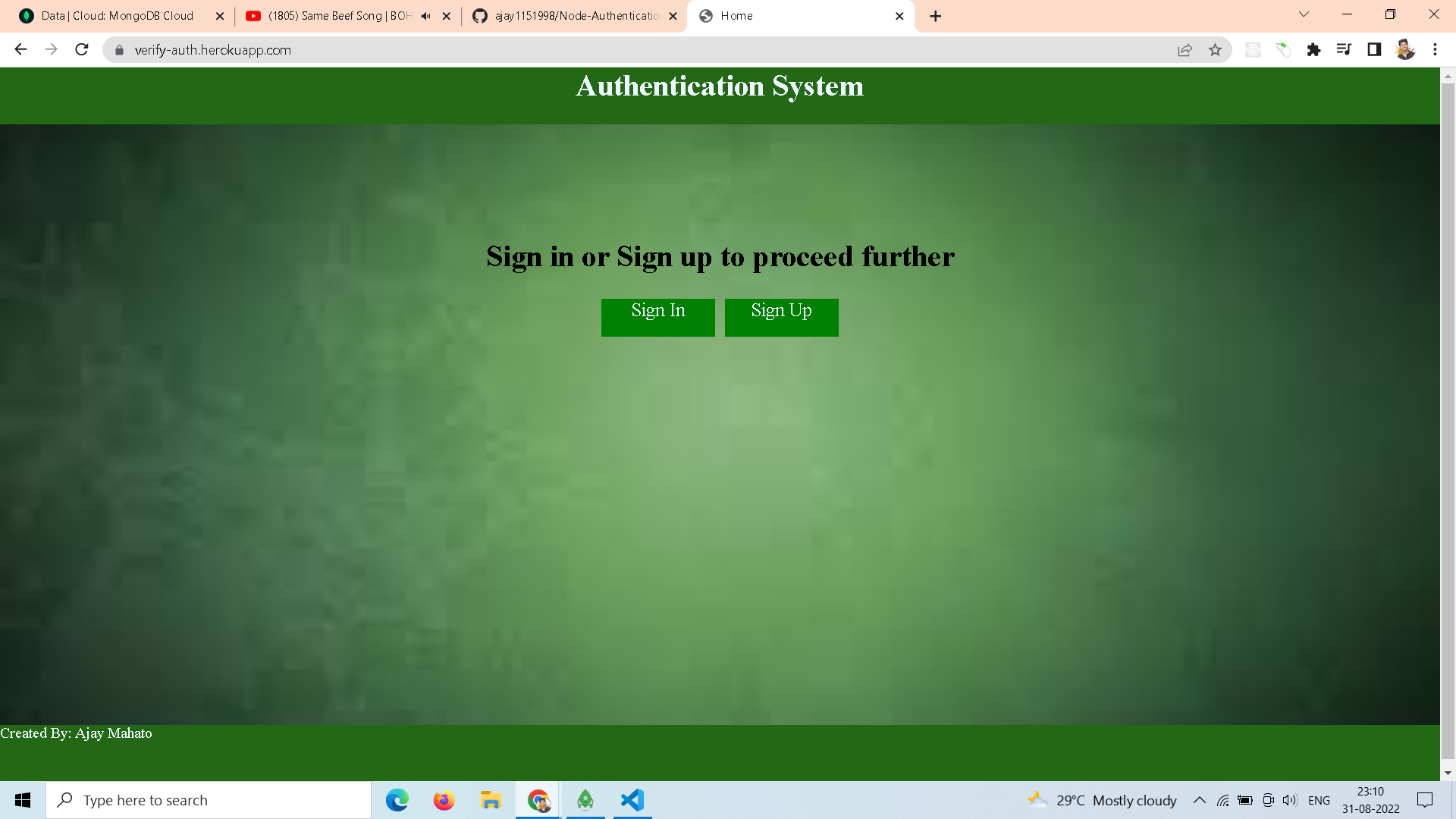 GitHub - ajay1151998/Node-Authentication-System: verify-auth-system