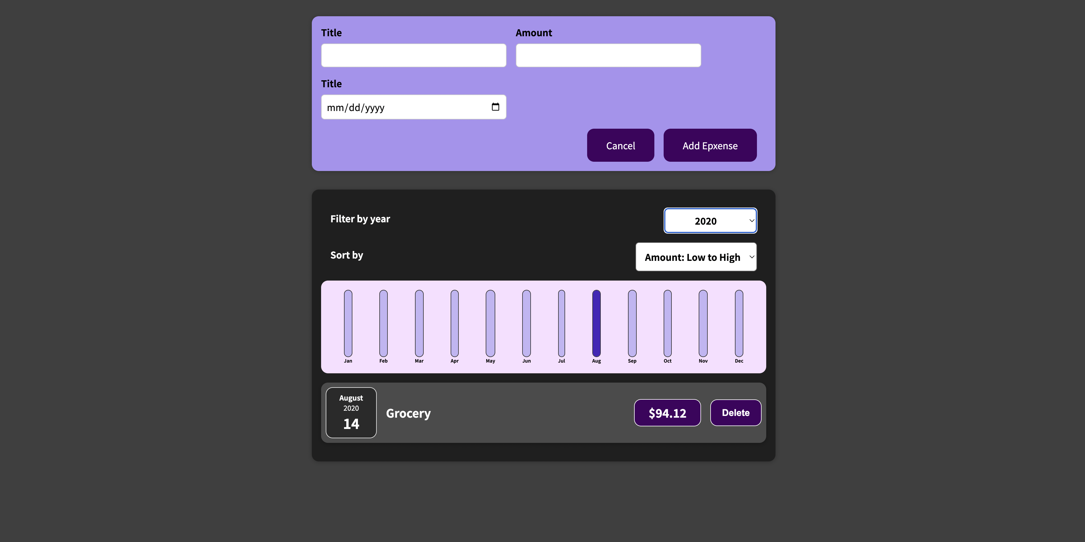 GitHub - TungXHoang/react-expense-tracking: A web application that is ...