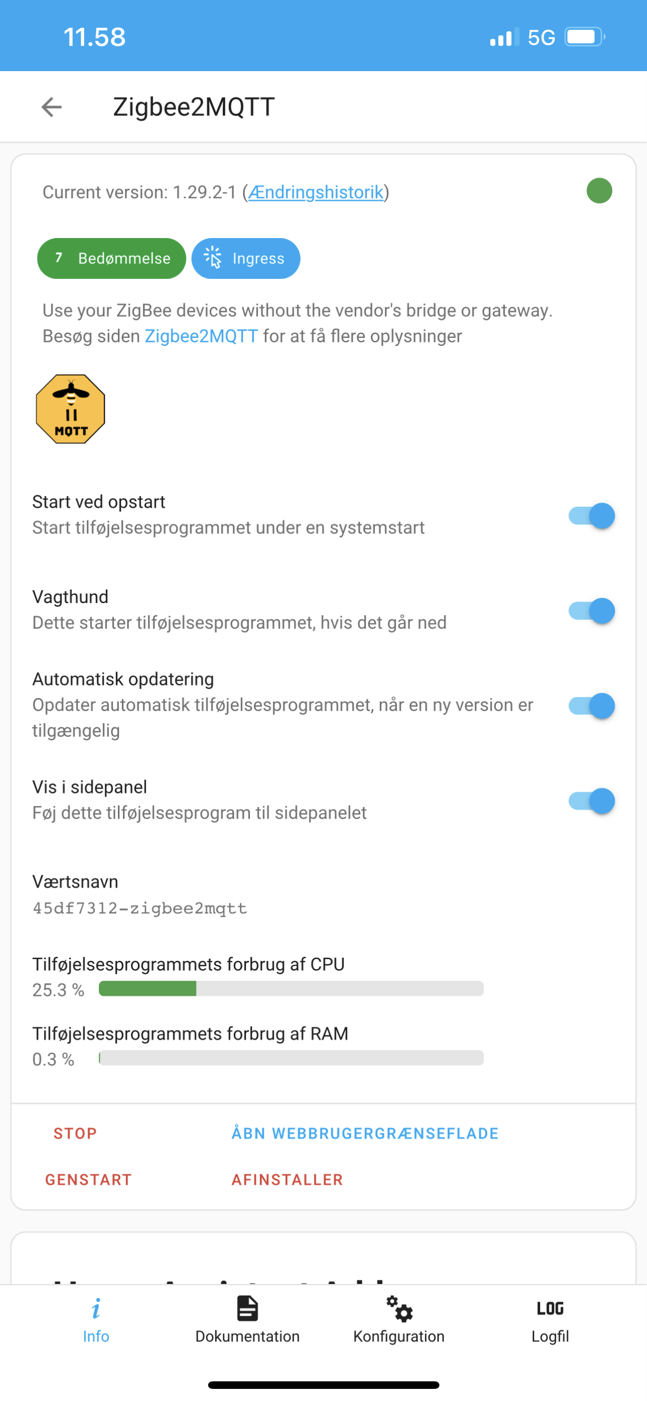 Stoppes working after Update Operation system to 9.5 · Issue #451 · zigbee2mqtt/hassio ...