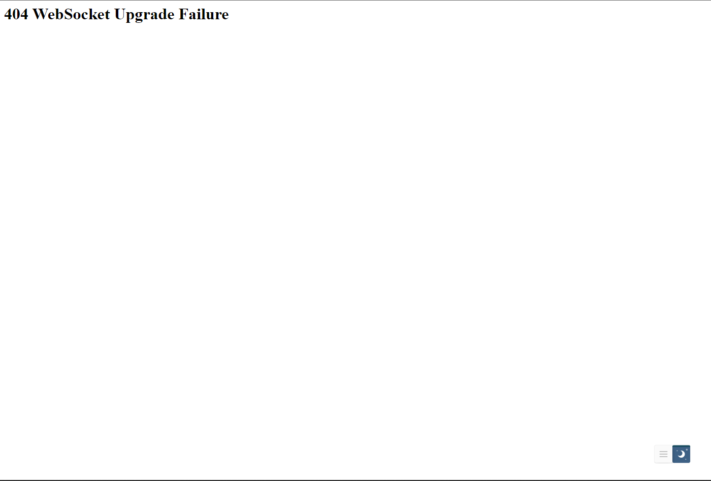 [問題]404 WebSocket Upgrade Failure · Issue #2 · Ruokwok/NukkitPanel · GitHub