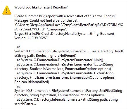 Often during changing theme: Exception - Width and Height must be non-negative… · Issue #661 ...