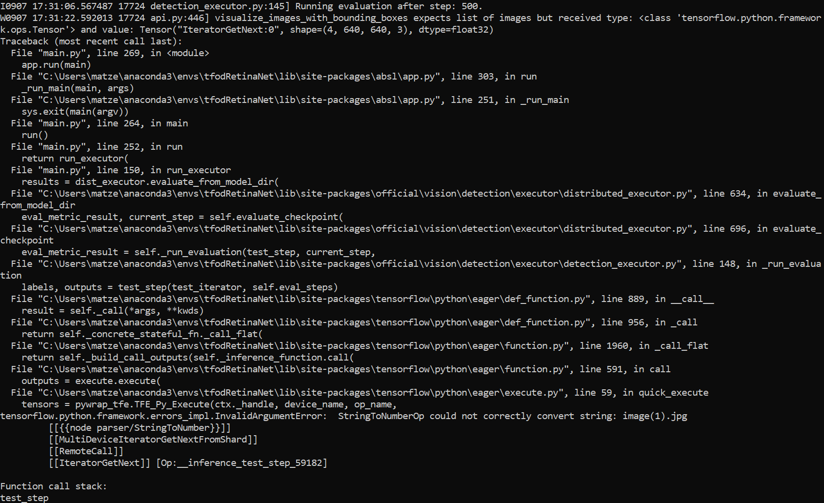 Evaluation custom RetinaNet model · Issue #10244 · tensorflow/models · GitHub
