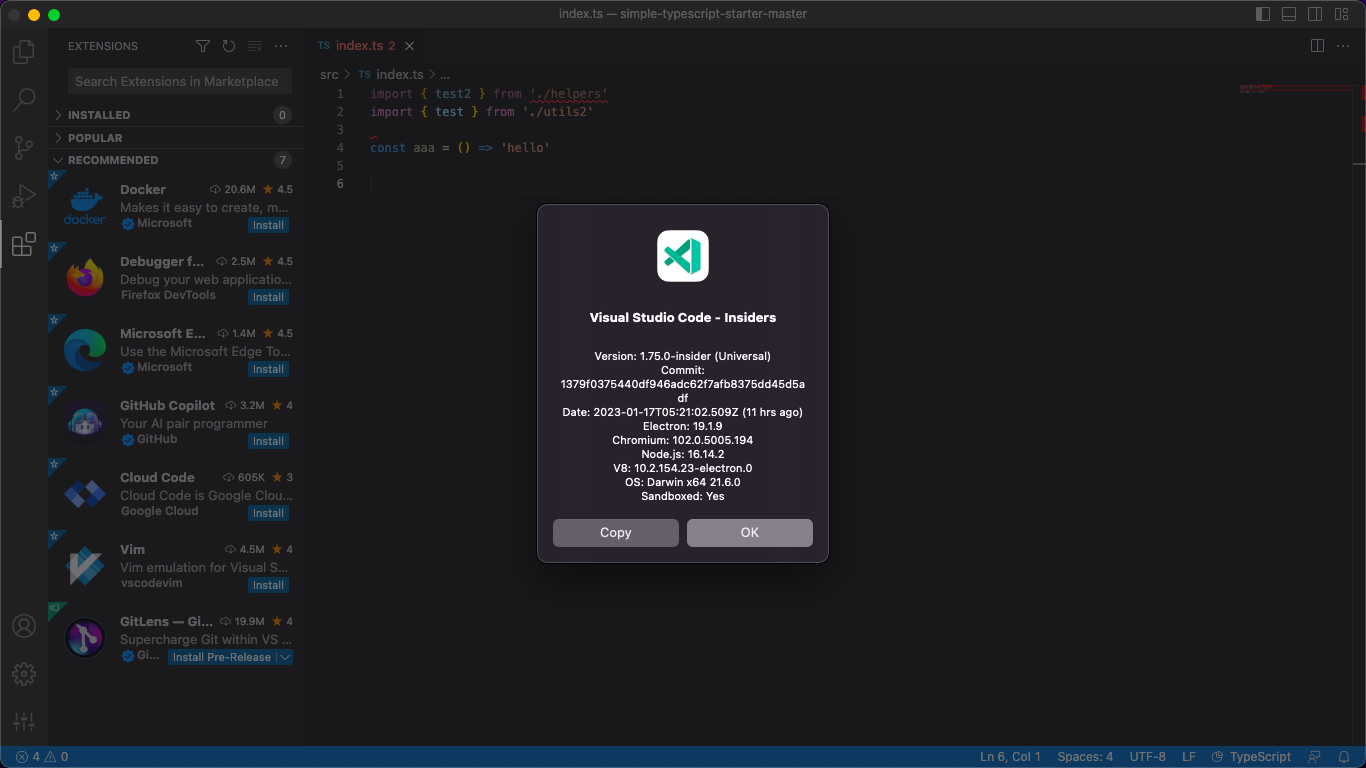 Auto-sorting imports on file save => disappearing TS errors (red underline) · Issue #171467 ...