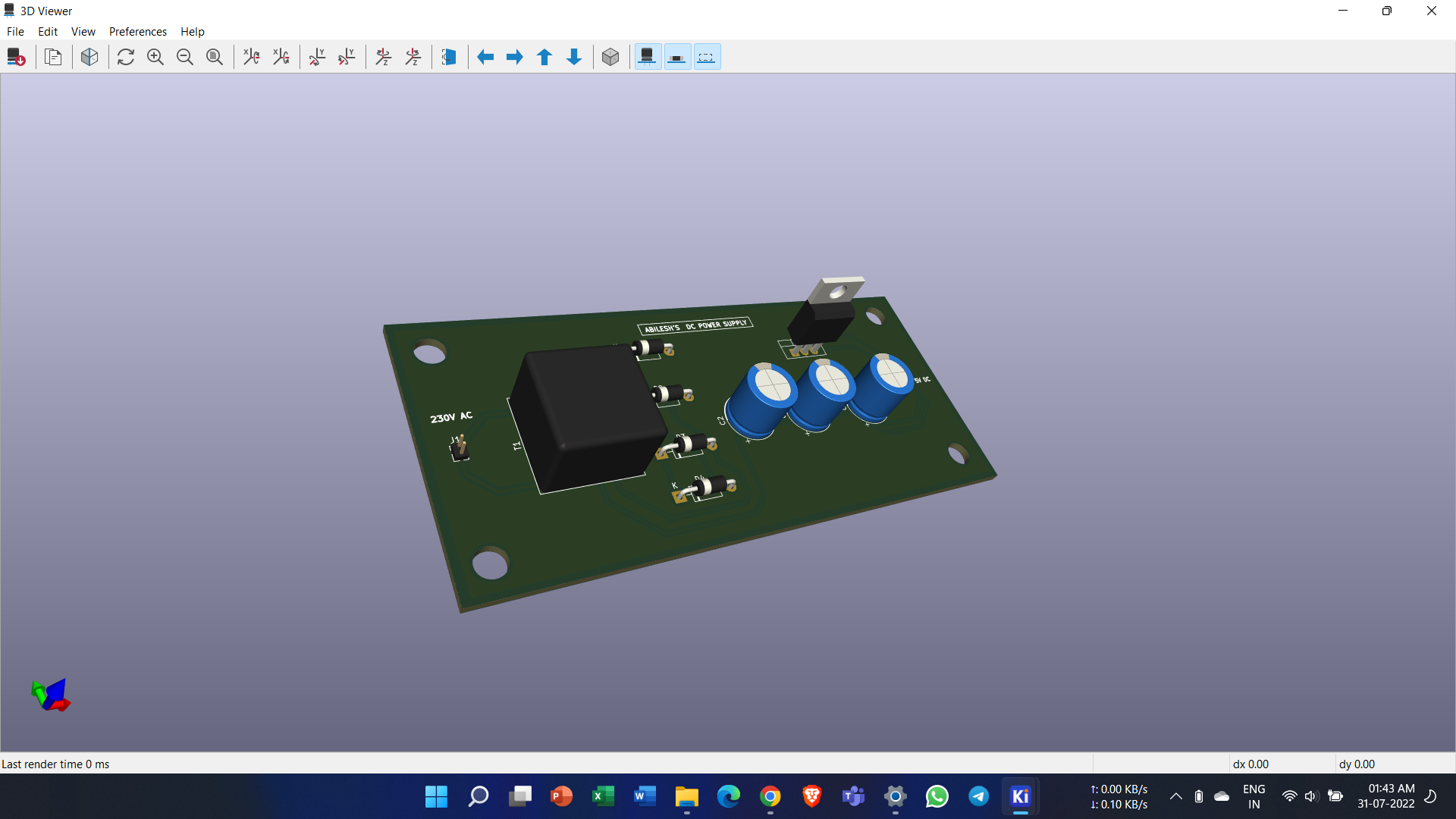 GitHub - Abilesh26/dc_powersupply: KiCAD for PCB layout of a AC to DC ...