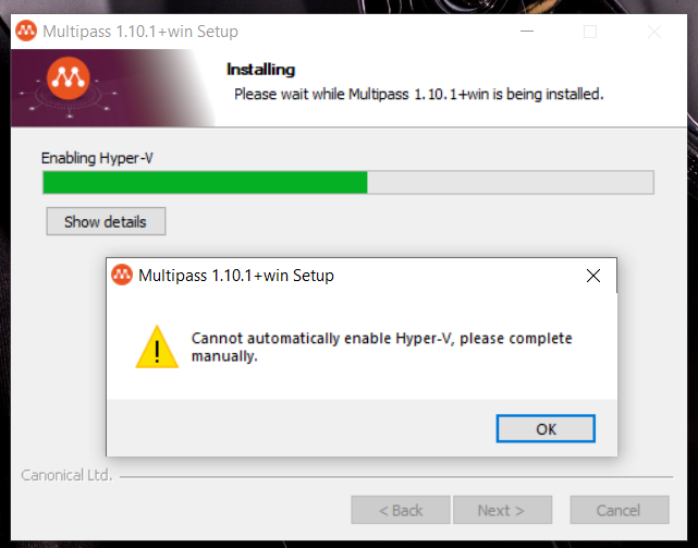 Multipass installation problem · Issue #2761 · canonical/multipass · GitHub