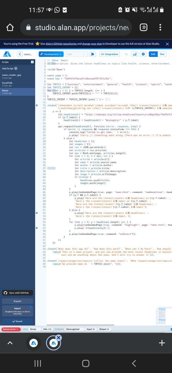 Alan Studio Code Materials · GitHub