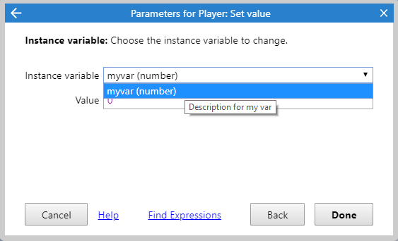 Variable Description Not Showing When Setting Value · Issue 3311 · Scirraconstruct Bugs · Github