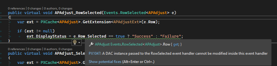 PX1047 diagnostic reports false alert in ternary expressions · Issue #430 · Acumatica/Acuminator ...