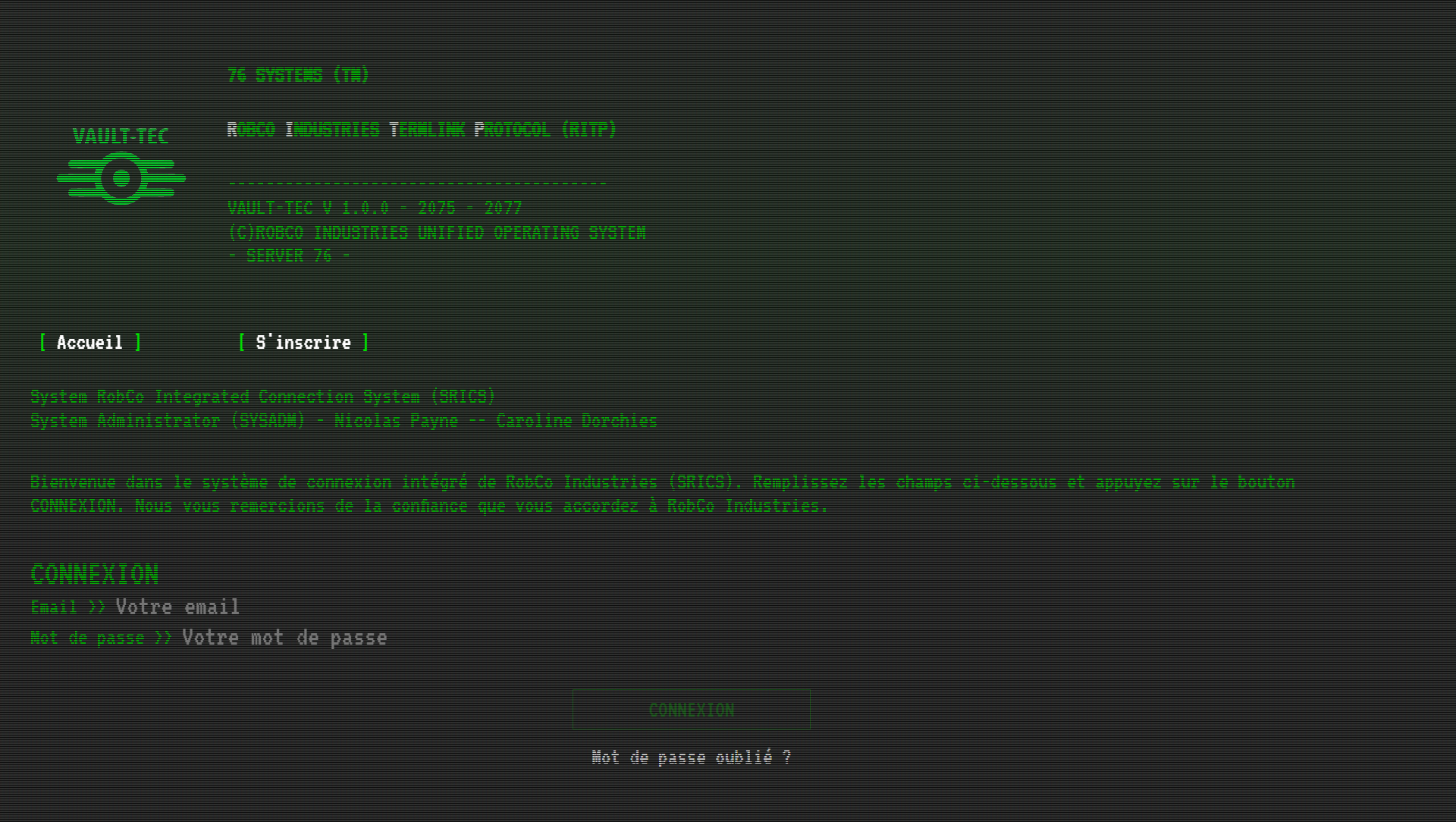 GitHub - CaroD59/Vault-Tec: Projet sur le thème du jeu Fallout 4, pour apprendre le CRUD Laravel 9