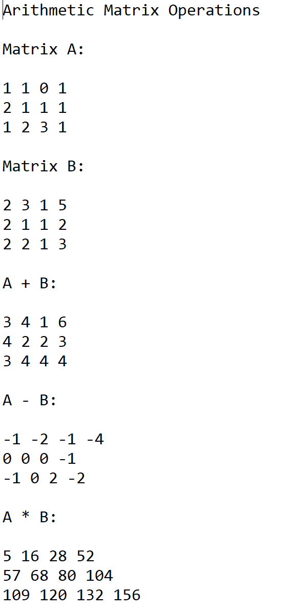 Arithmetic Operations With Matricies · Issue 2245 · Thealgorithms Java · Github