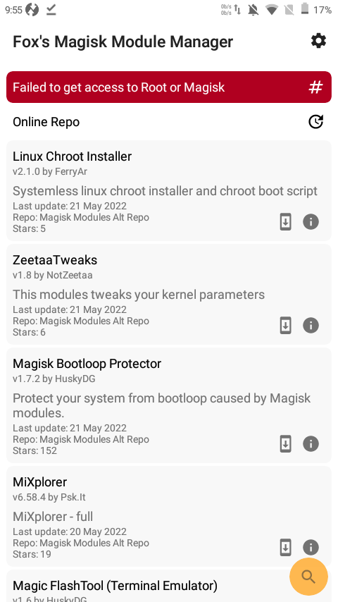 [BUG] Magisk not detected on Android 7.1 · Issue #151 · Fox2Code/FoxMagiskModuleManager · GitHub