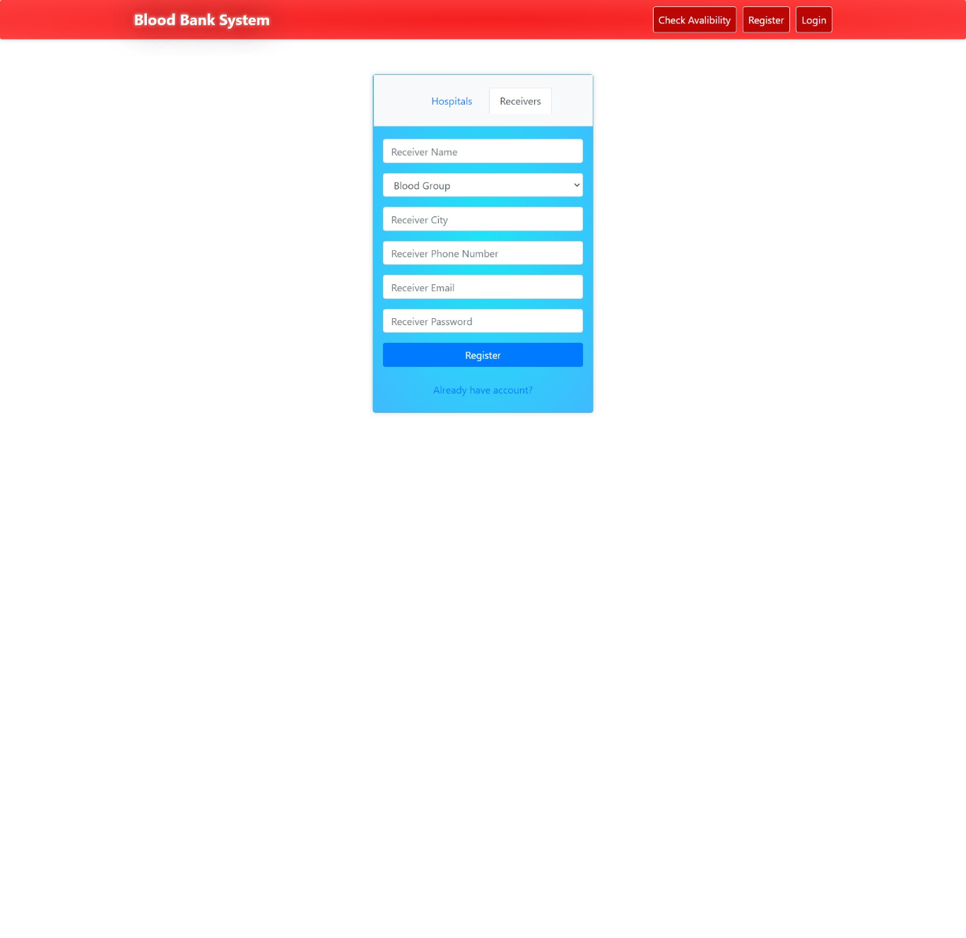 GitHub - shaxhxnk/Blood-Bank-Management-System