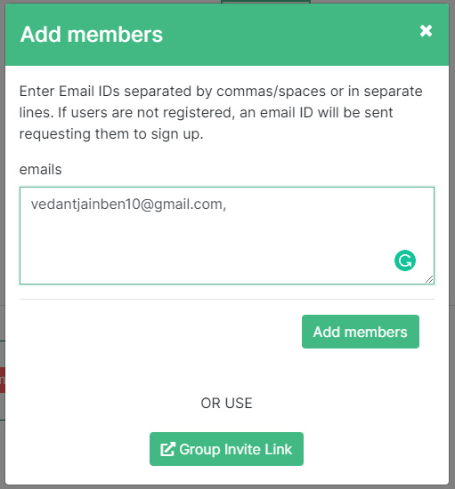 feat: Add functionality in "add members in group" like "add collaborators in project" · Issue ...