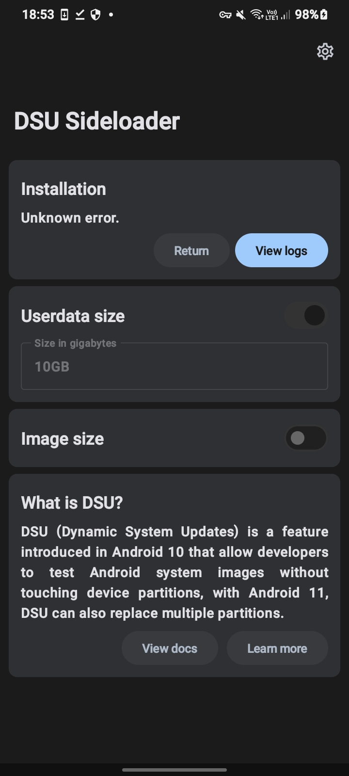 Installation failed: Unknown error · Issue #136 · VegaBobo/DSU-Sideloader · GitHub