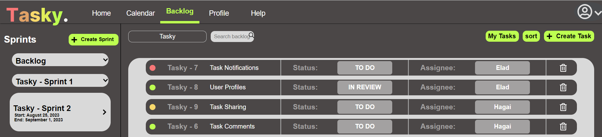 GitHub - HagaiHen/Tasky: Task Management Web Application