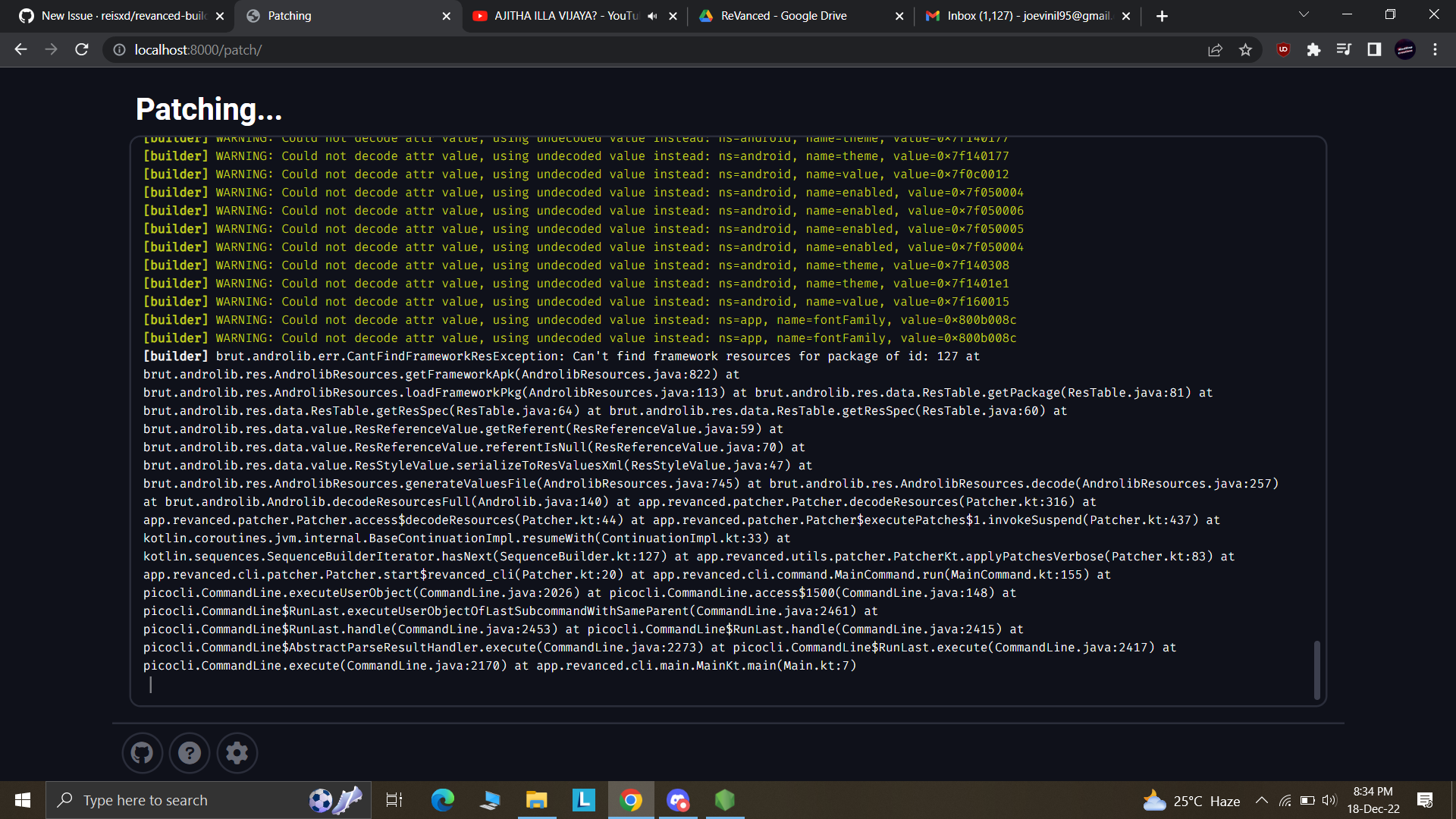 Error while patching Reddit application · Issue #612 · reisxd/revanced-builder · GitHub