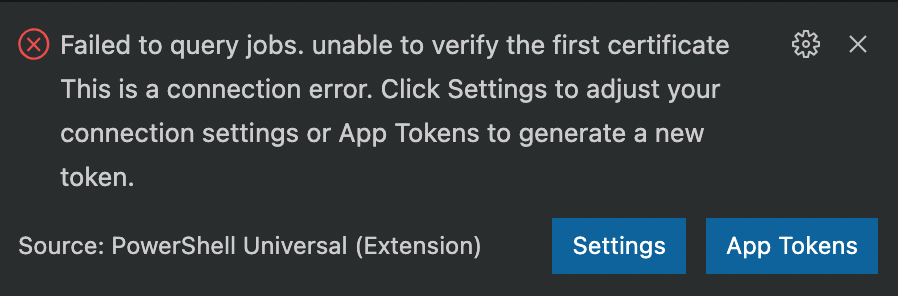 vscode extension can't connect if SSL cert are self signed · Issue #926 · ironmansoftware ...