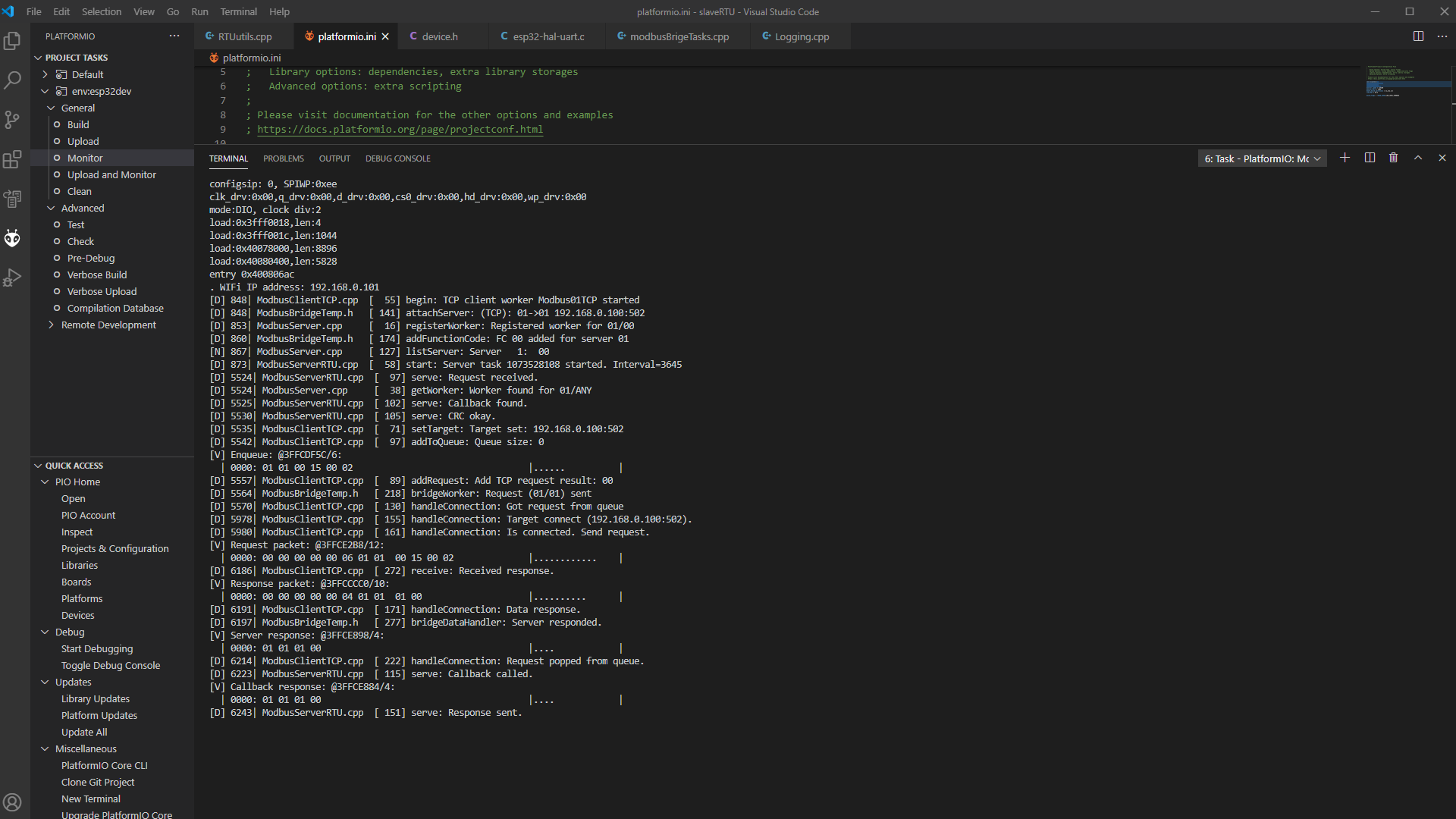 Unable to use "ModbusBridgeRTU" (Rx packet not recived) · Issue #41 · eModbus/eModbus · GitHub