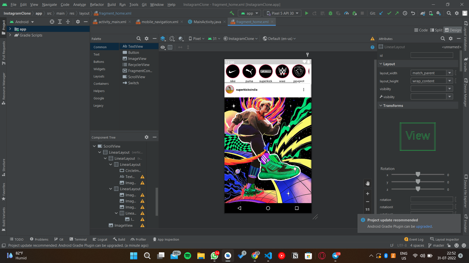 GitHub - ianmolnarang/InstagramClone: Instagram Clone Using XML as a frontend.