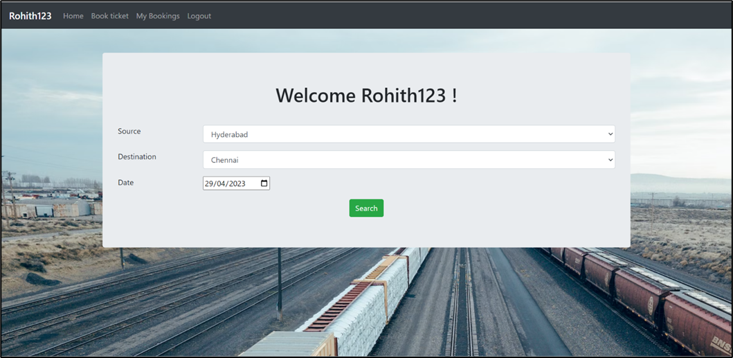 GitHub - Rohith-Surapuraju/Railway-Reservation-System: Web application for handling train ...