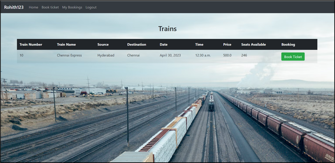 GitHub - Rohith-Surapuraju/Railway-Reservation-System: Web application for handling train ...