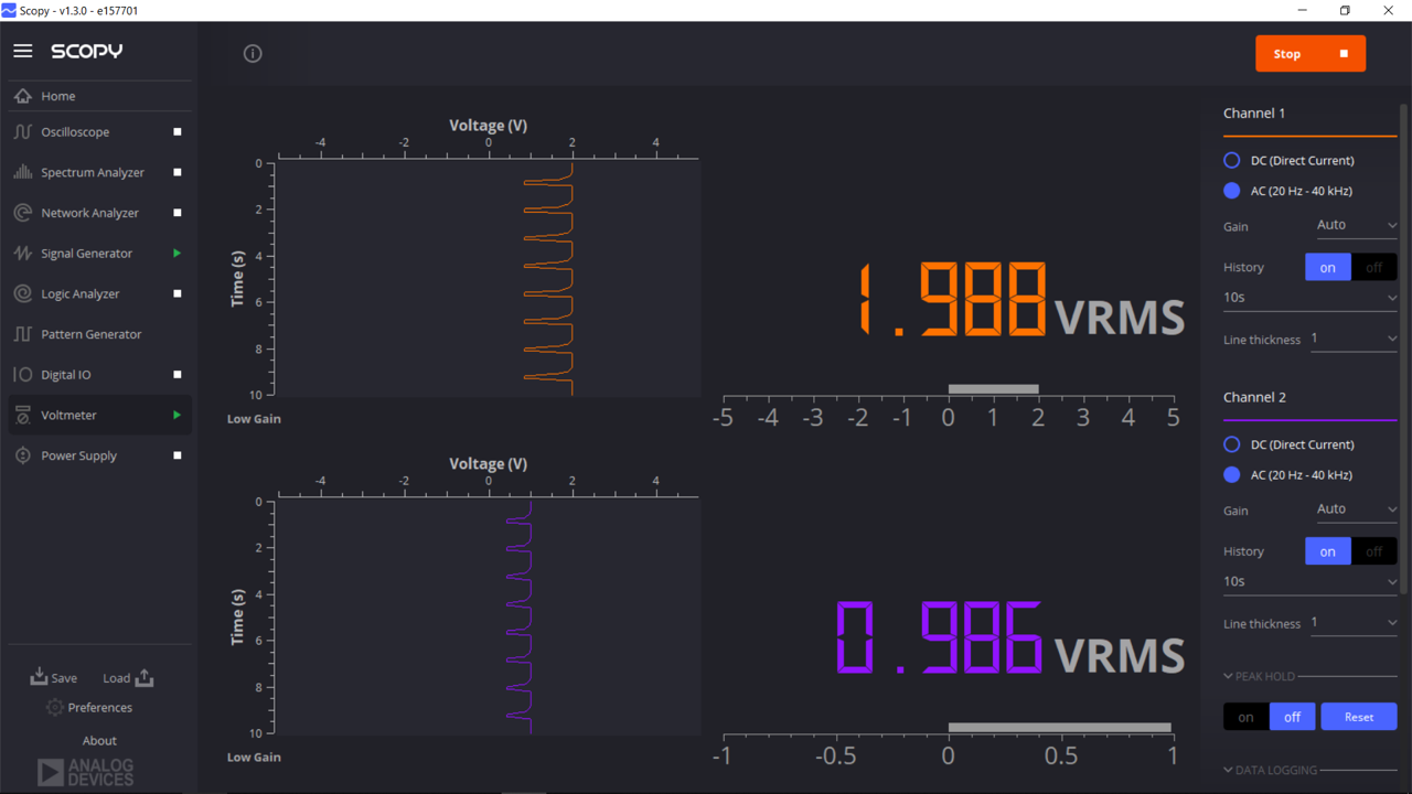 Voltmeter: Spikes in history plot, fluctuating VDC and VRMS reading · Issue #1095 ...