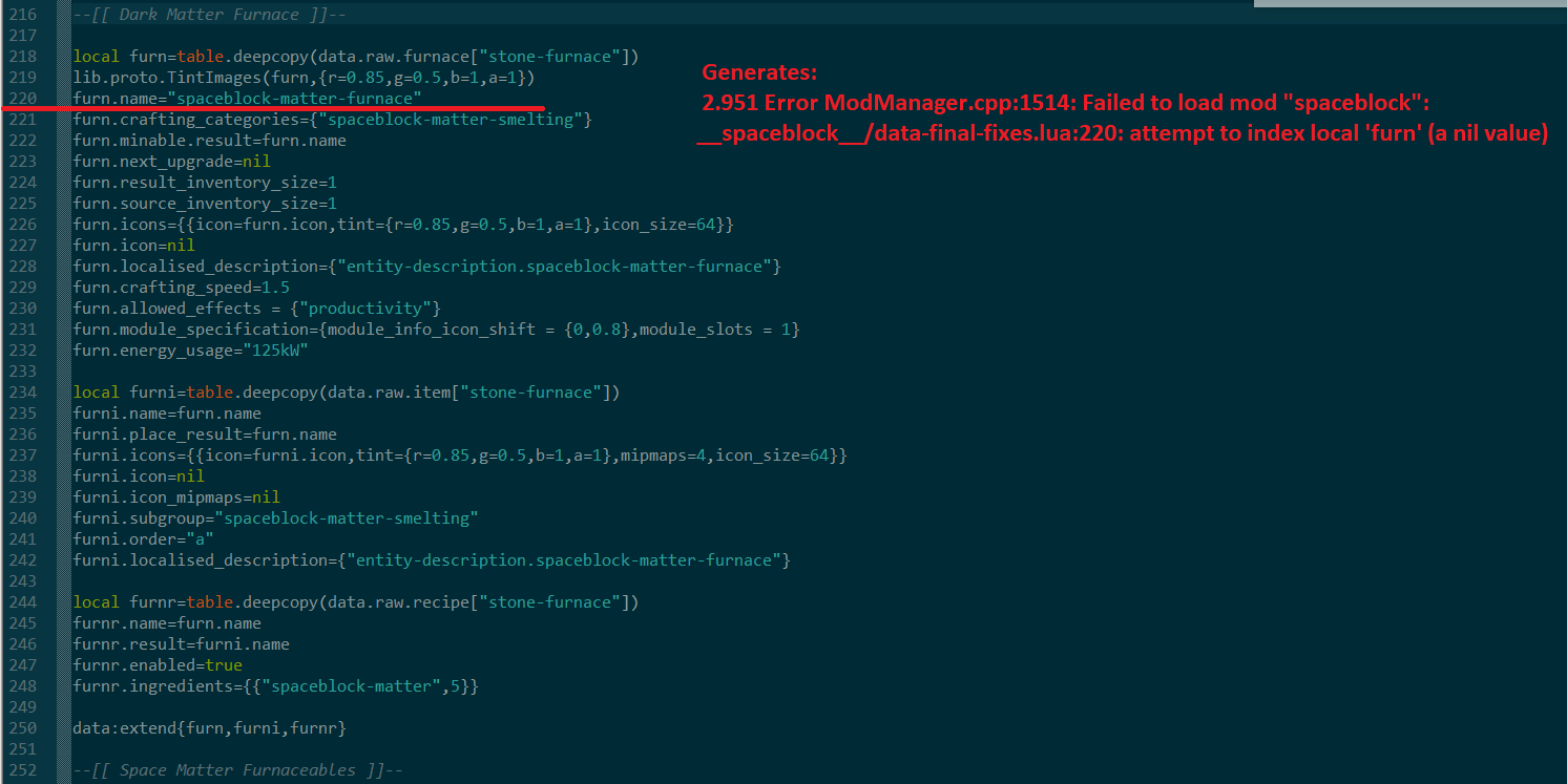 function transferFromFurnacesToAssemblers breaks mods that want to deep copy table furnaces ...