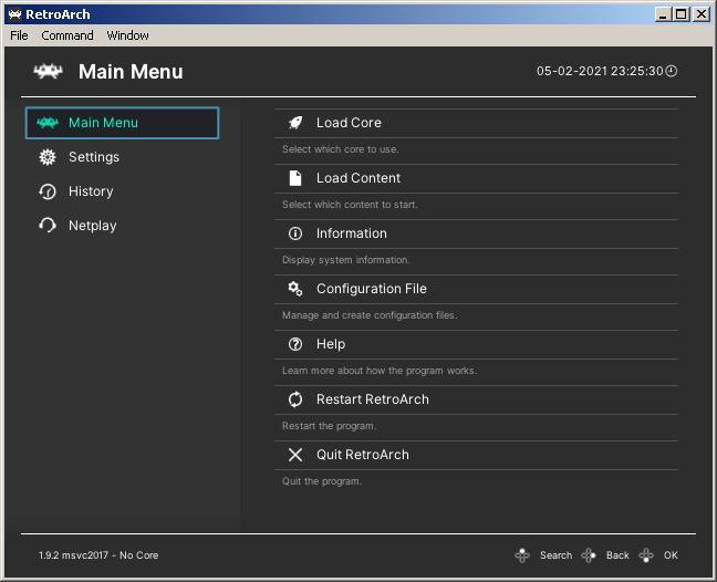 Load Configuration File, side-menu gone · Issue #12352 · libretro/RetroArch · GitHub