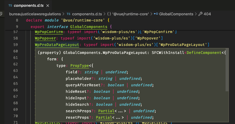 Invalid prop type of global component · Issue #2015 · vuejs/language-tools · GitHub