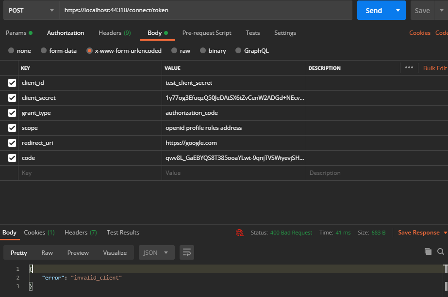 Client secret validation failed for client · Issue #786 · skoruba/IdentityServer4.Admin · GitHub