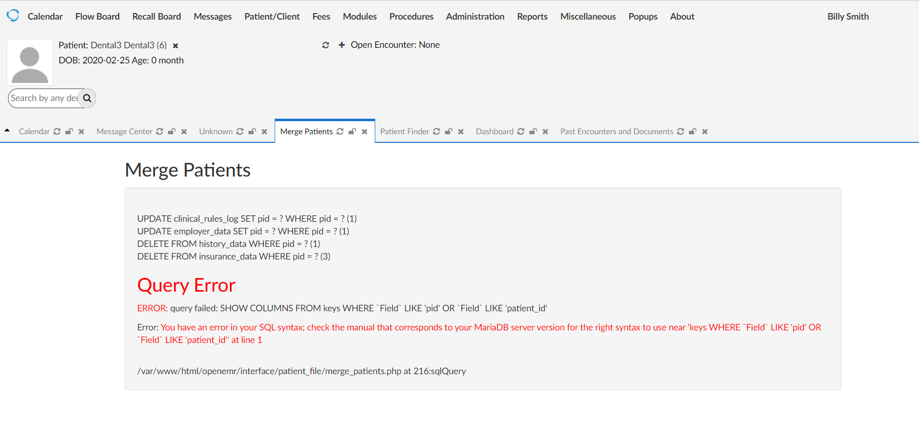 Merge Patient · Issue #3052 · openemr/openemr · GitHub