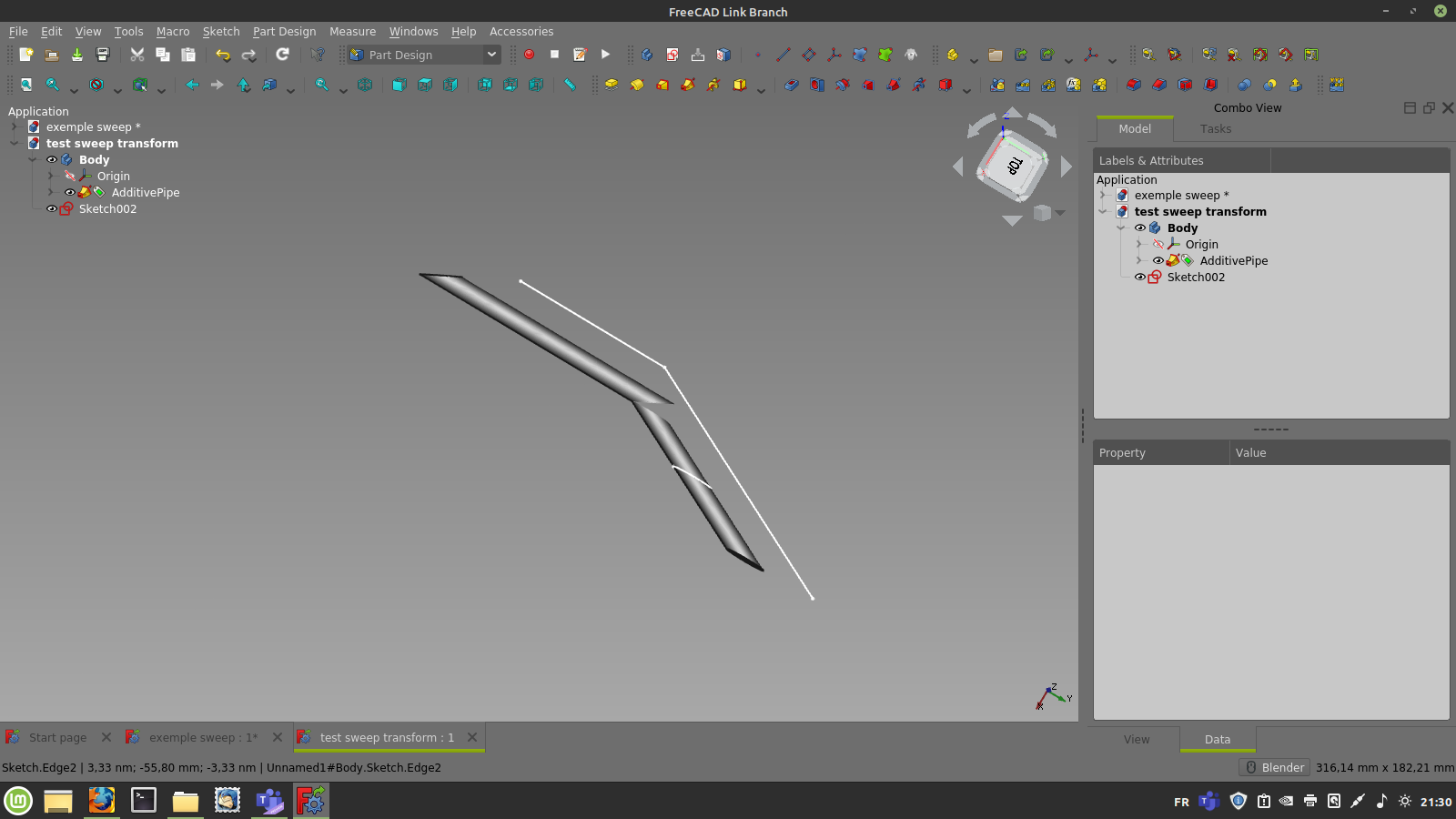sweeped body destorded after rotation transform · Issue #563 · realthunder/FreeCAD_assembly3 ...