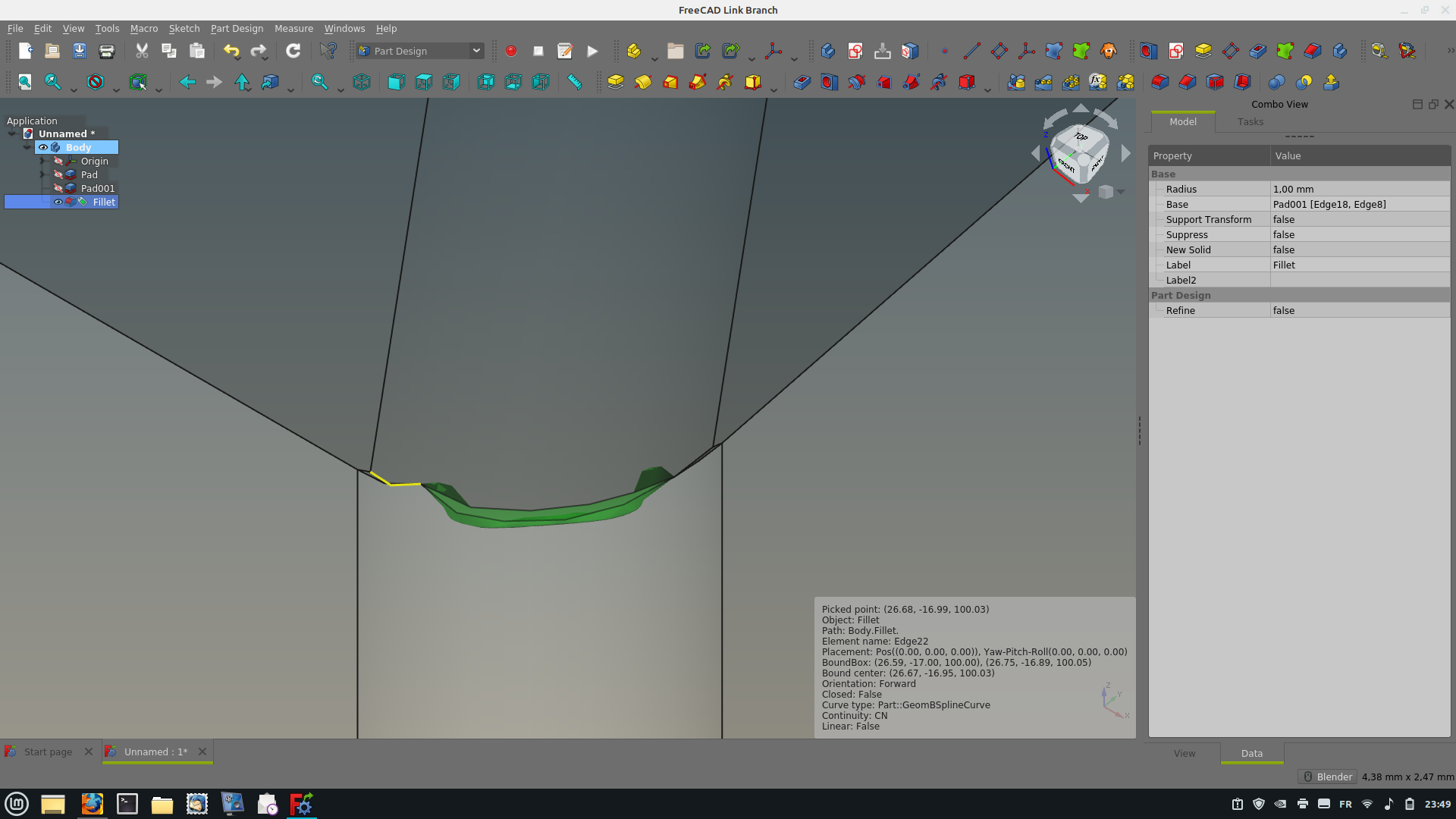 Strange behaviour in Part Design chamfer · Issue #750 · realthunder/FreeCAD_assembly3 · GitHub