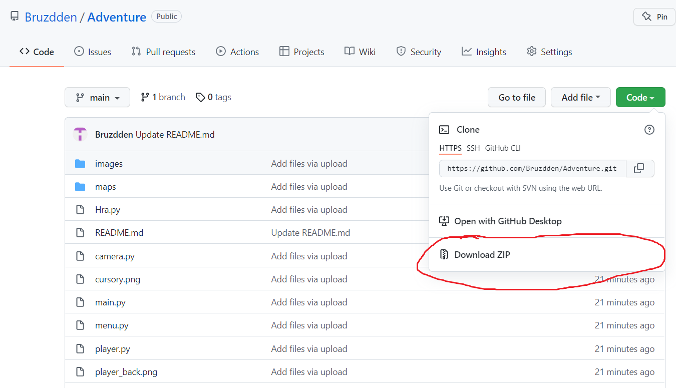 GitHub - Bruzdden/Adventure