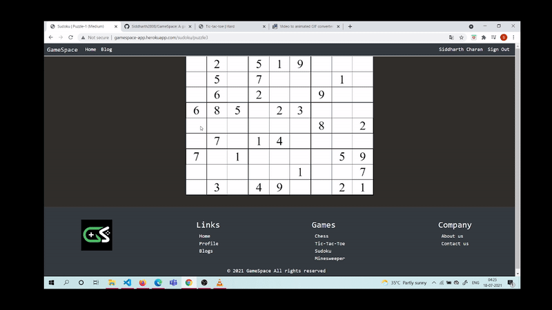 GitHub - shreyv25/GameSpace