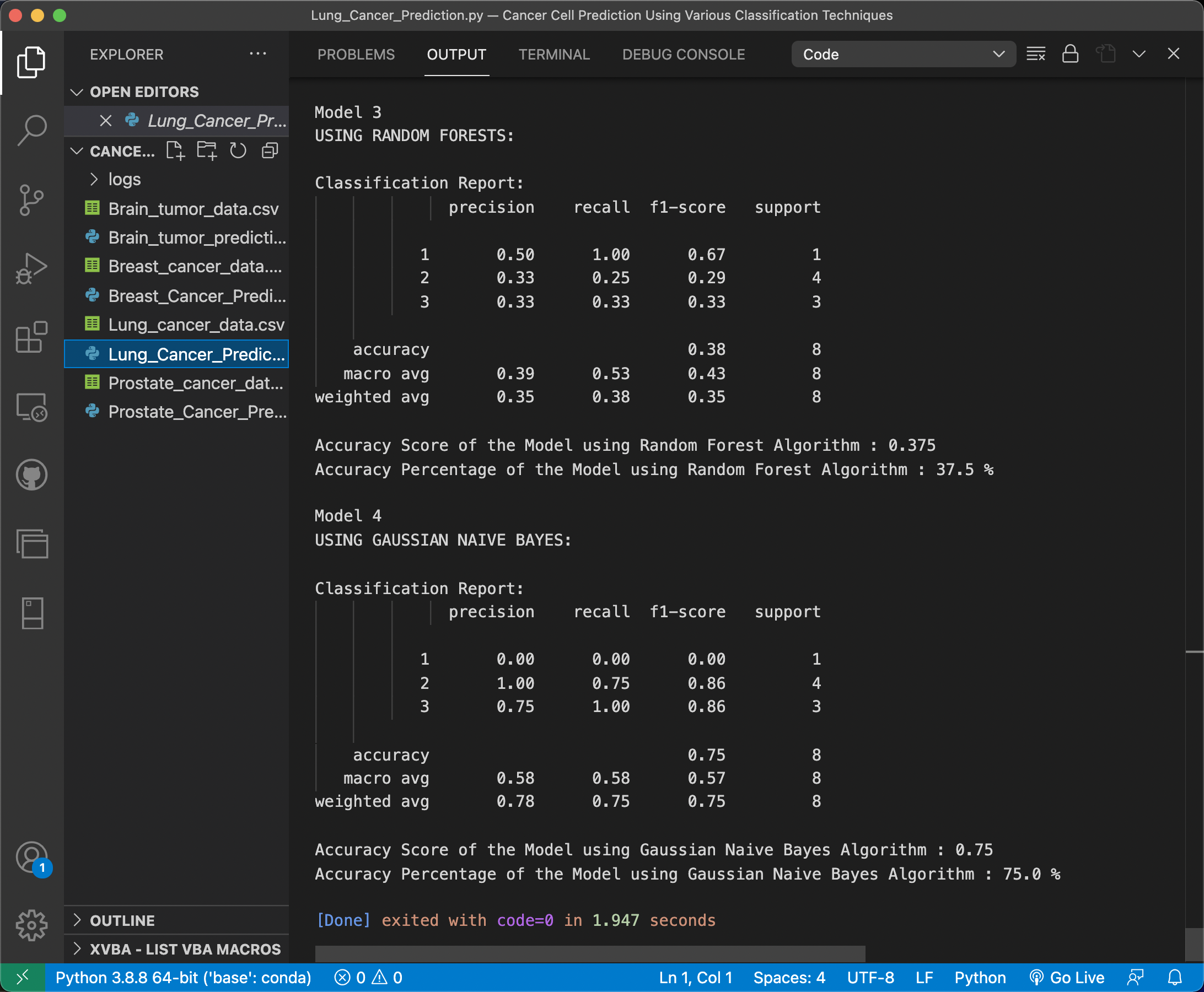 GitHub - sarthak-tirpude/Cancer-Prediction-Using-Various-Classification-Techniques