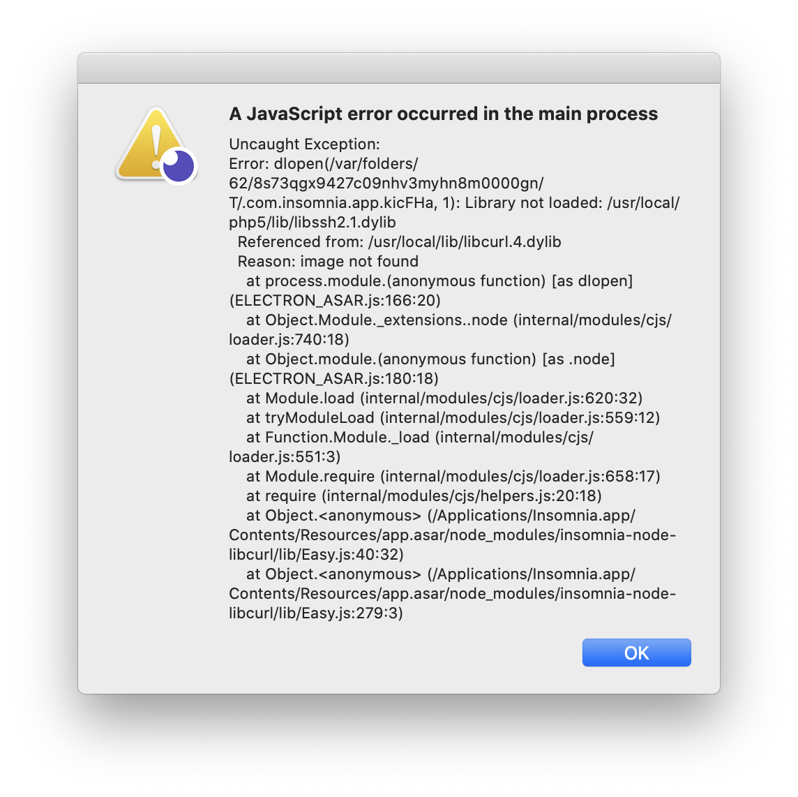 [Bug] v7.0.3 stop working with "Library not loaded: /usr/local/php5/lib/libssh2.1.dylib" · Issue ...