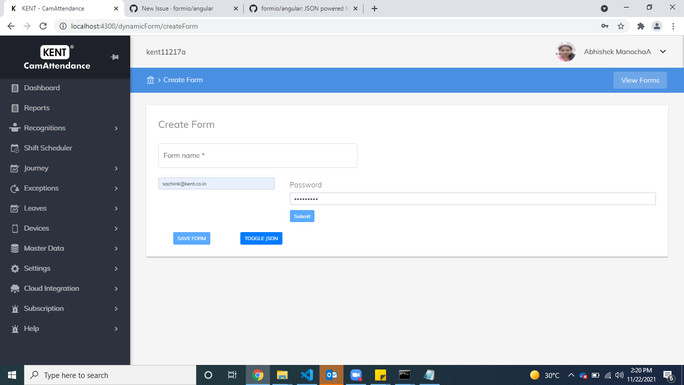 [BUG] Form Builder Disappears when password field in dropped at the top most position of the ...