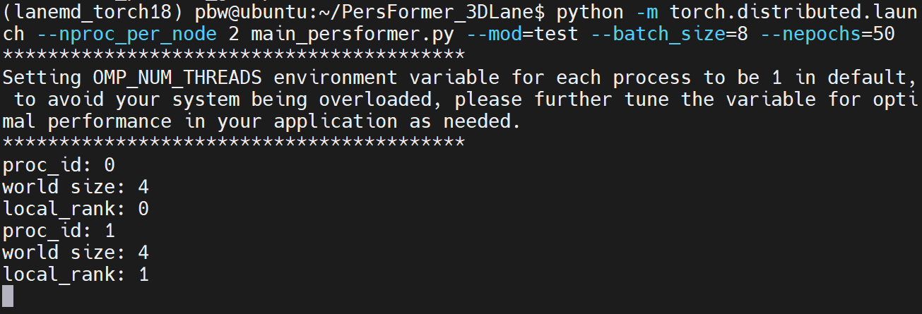No work when running the training code · Issue #57 · OpenDriveLab/PersFormer_3DLane · GitHub