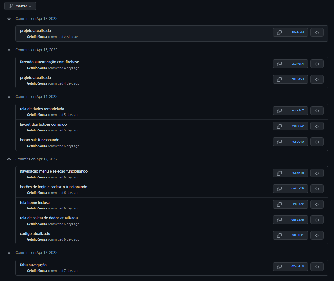 GitHub - getulio-souza/appLogLife