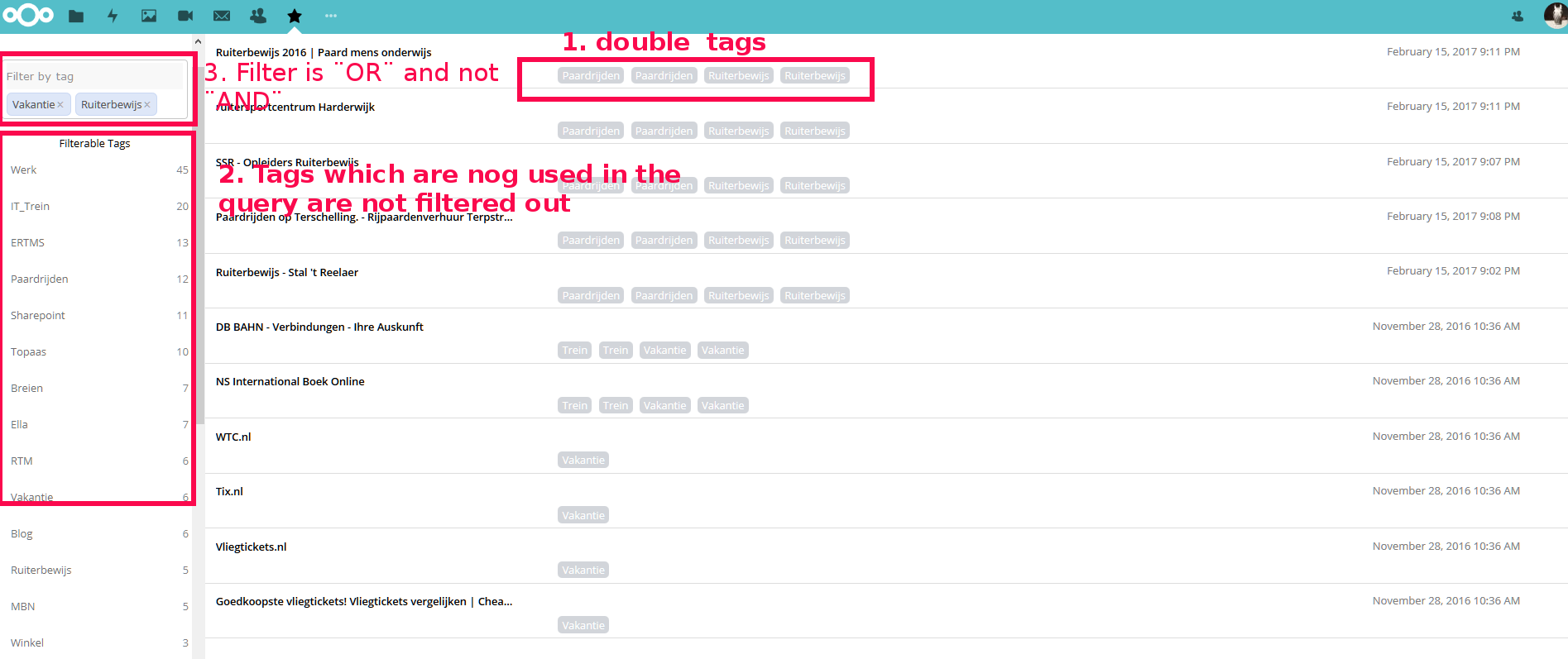 Filtering Issues on OC12 / Bookmarks V0.10 · Issue #387 · nextcloud ...