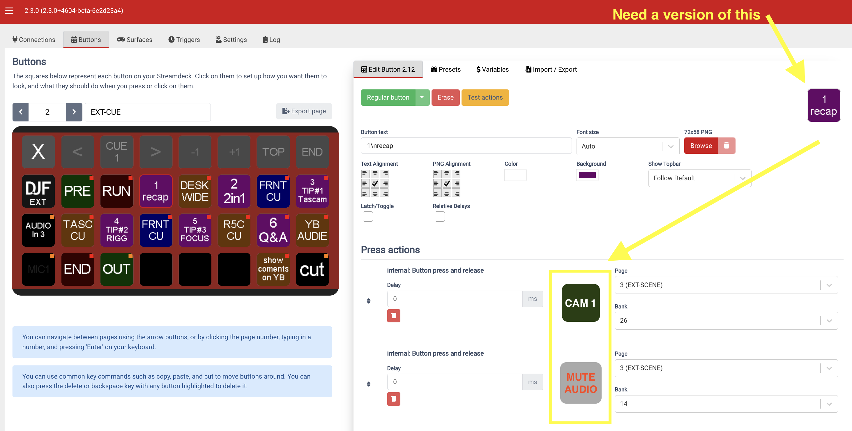 Show Buttons Visually on Actions · Issue #2102 · bitfocus/companion · GitHub