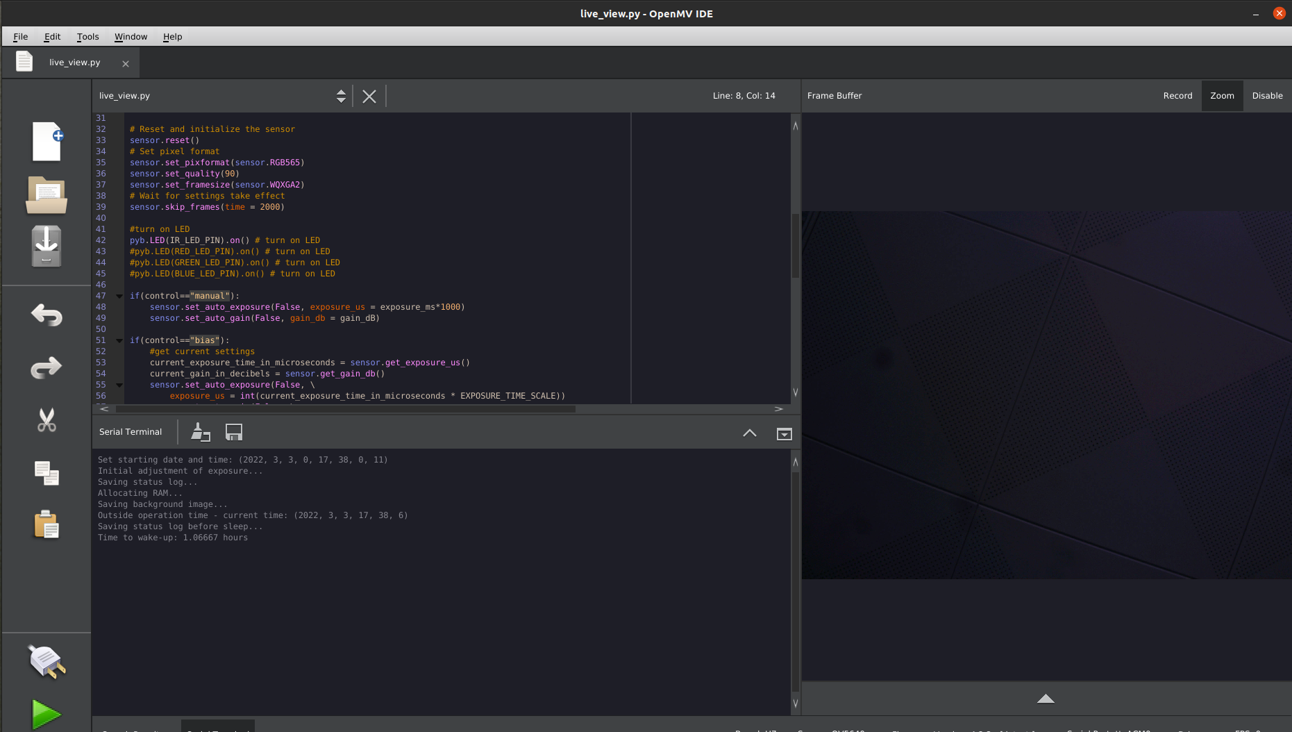 Enlarging preview pane makes bottom bar disappear · Issue #142 · openmv/openmv-ide · GitHub