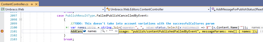 Cancelled saving/publishing event message not shown on new culture ...