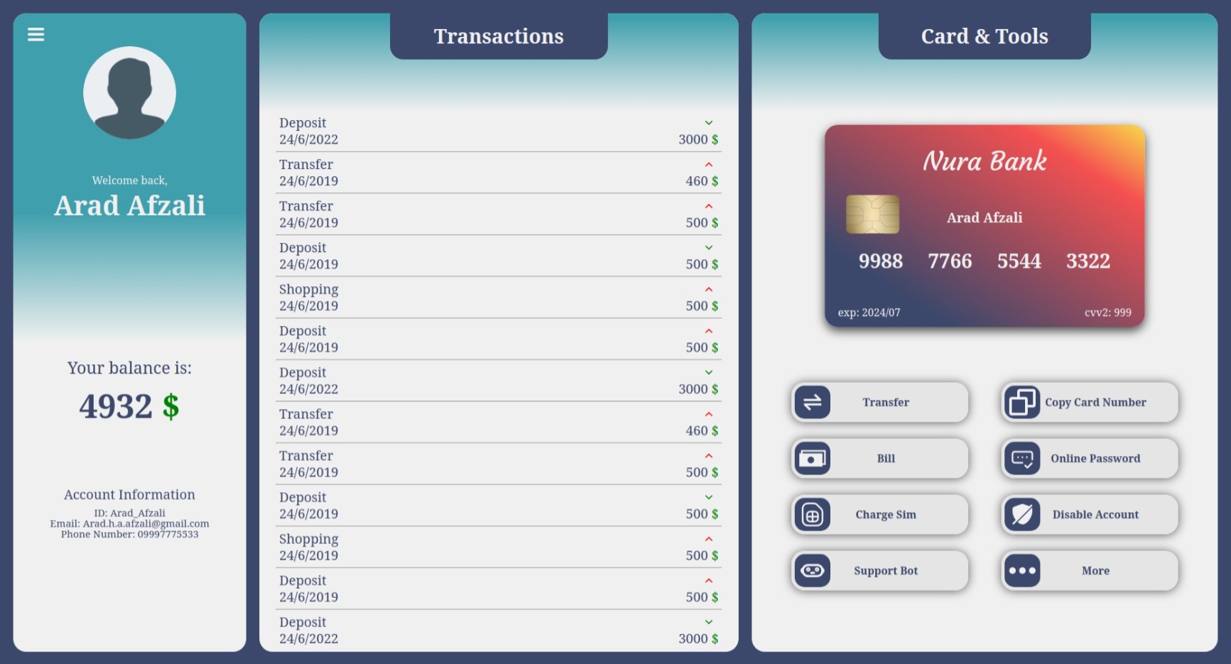 GitHub - Arad-Afzali/Nura-Bank: Nura bank is a neo bank that offers digital banking services ...