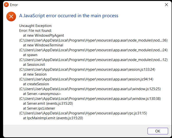 When I open hyper it shows me an error message and doesn't show anything · Issue #6177 · vercel ...